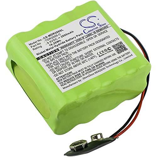 BORNMIO Replacement Battery for Megger TDR2000/2R Echometer Time Domain reflectometer Megg TDR2000-C (2000mAh)