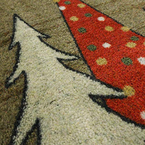 Mohawk Home Machine Washable Christmas Kitchen Mat, Wooden Holiday Trees Multi (2' 6" x 4' 2")