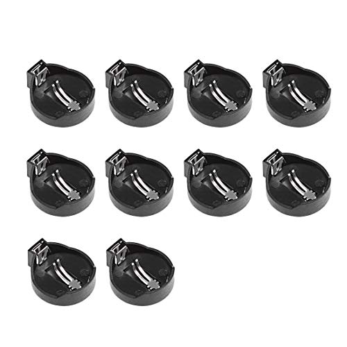 Aodesy Coin Cell Button Battery Holder Case Black CR2032/ CR2025,40pcs (CR2032/ CR2025,40pcs)