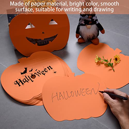 48Pcs Pumpkin Cutouts Paper 9. 5ββx 7.5ββ Thanksgiving Pumpkin Shape Cut-Outs Halloween Classroom Decorations for Fall Harvest Autumn Back to School Party Supplies Bulletin Board Kids Craft Project