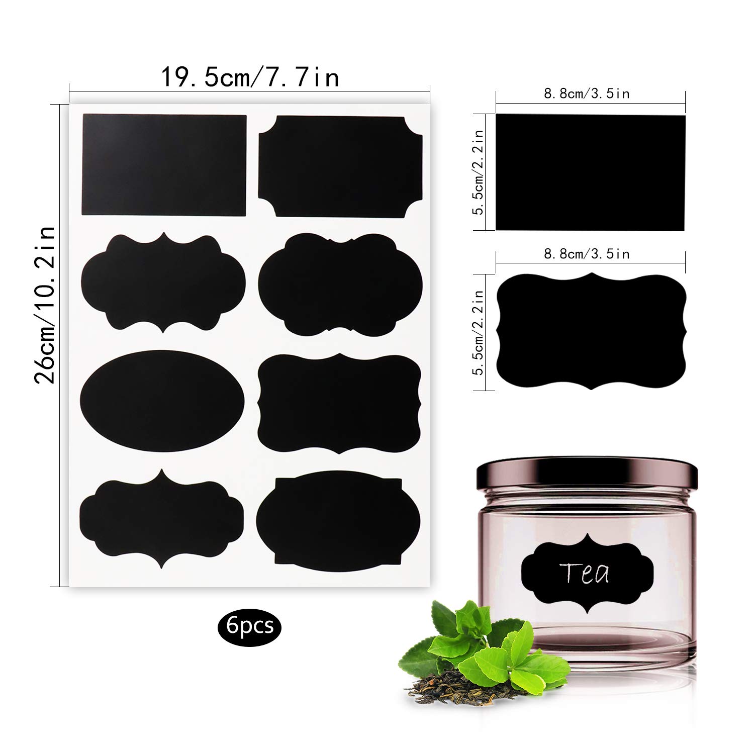 156PCS Chalkboard Labels, Premium Reusable Label Stickers, Chalk Labels for Pantry and Jars: Storage Bins, Mason, Spice, Glass, Cups, Containers, 2 Pack Erasable Chalk Marker (White/Yellow)