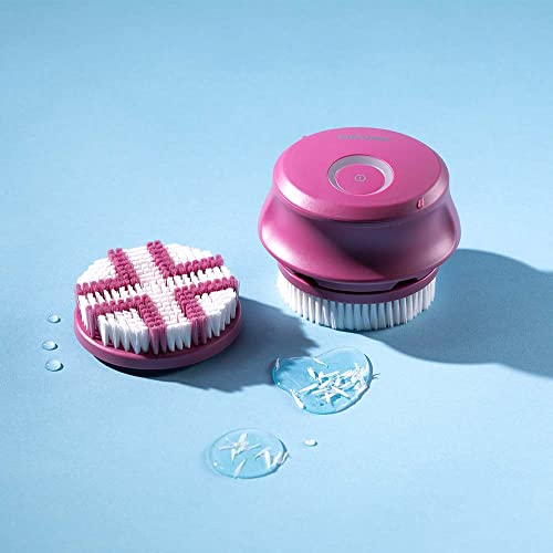 Beurer FC55 Electric Body Scrubber for Exfoliating and Massage, Waterproof for Showering, Cordless and Rechargeable, Spinning Skin Cleansing Brush with 2 Attachments