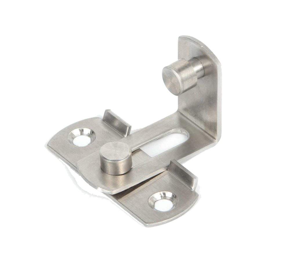 90 Degree Right Angle Lock for Locking Sliding barn Door Locks and latches Satin Chrome Door latches