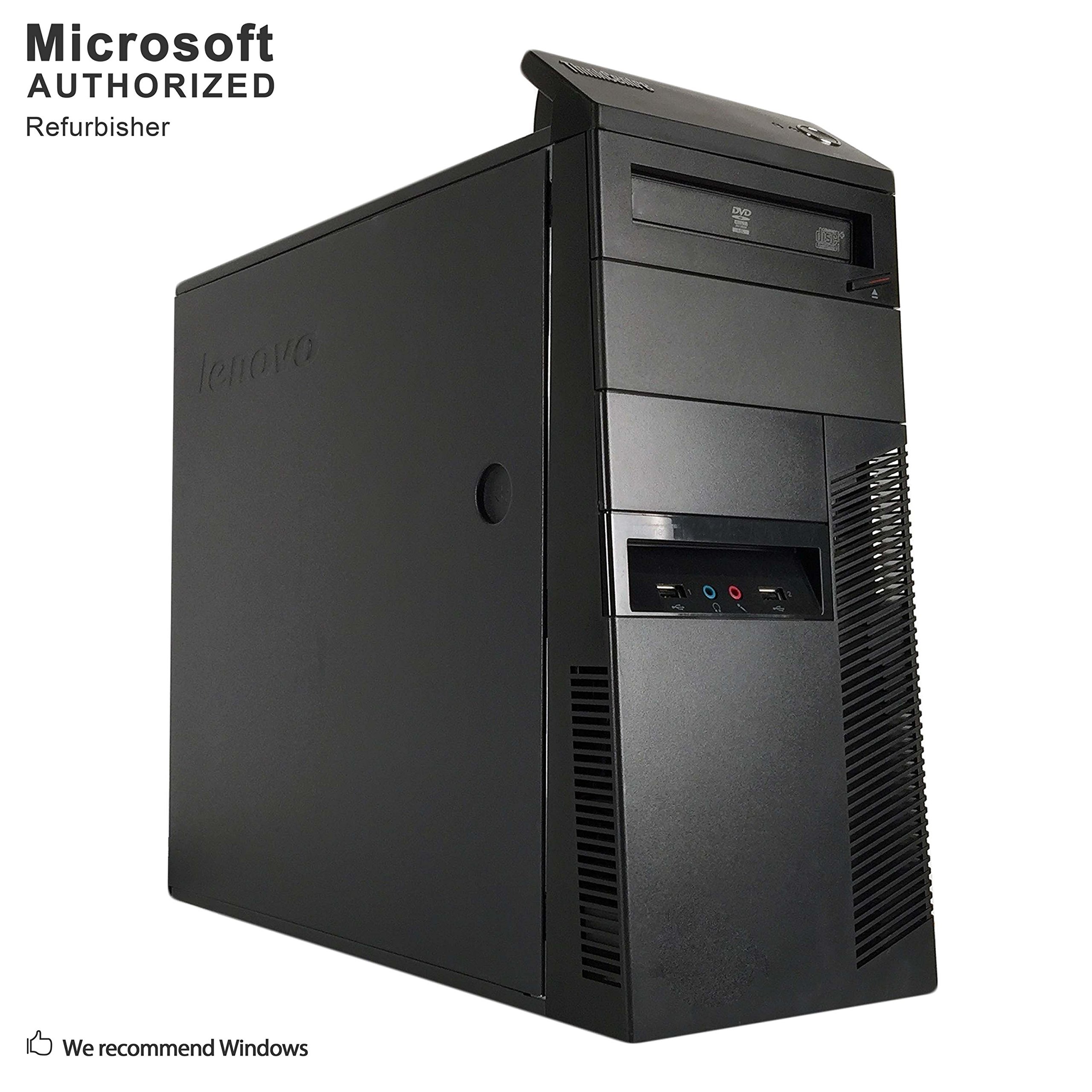 Lenovo ThinkCentre M91P Tower Desktop PC, Intel Core i7-2600 up to 3.80 GHz, 16 GB, 1 TB, DVD-ROM, BT 4.0, WiFi, Windows 10 64-Multi-Language Support English/Spanish/French (Renewed)