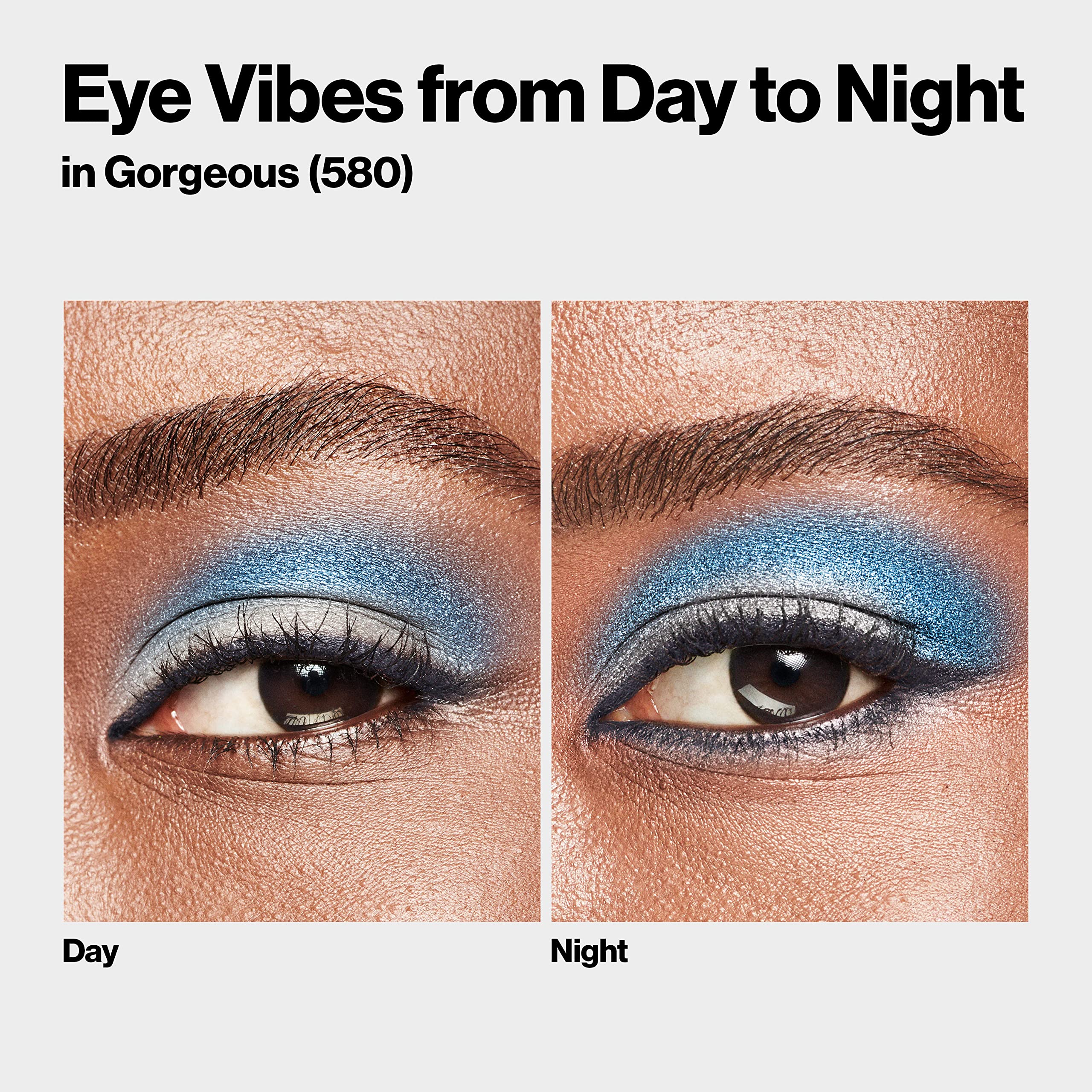 REVLON ColorStay Day to Night Eyeshadow Quad, Longwear Shadow Palette with Transitional Shades and Buttery Soft Feel, Crease & Smudge Proof, 580 Gorgeous, 0.16 oz