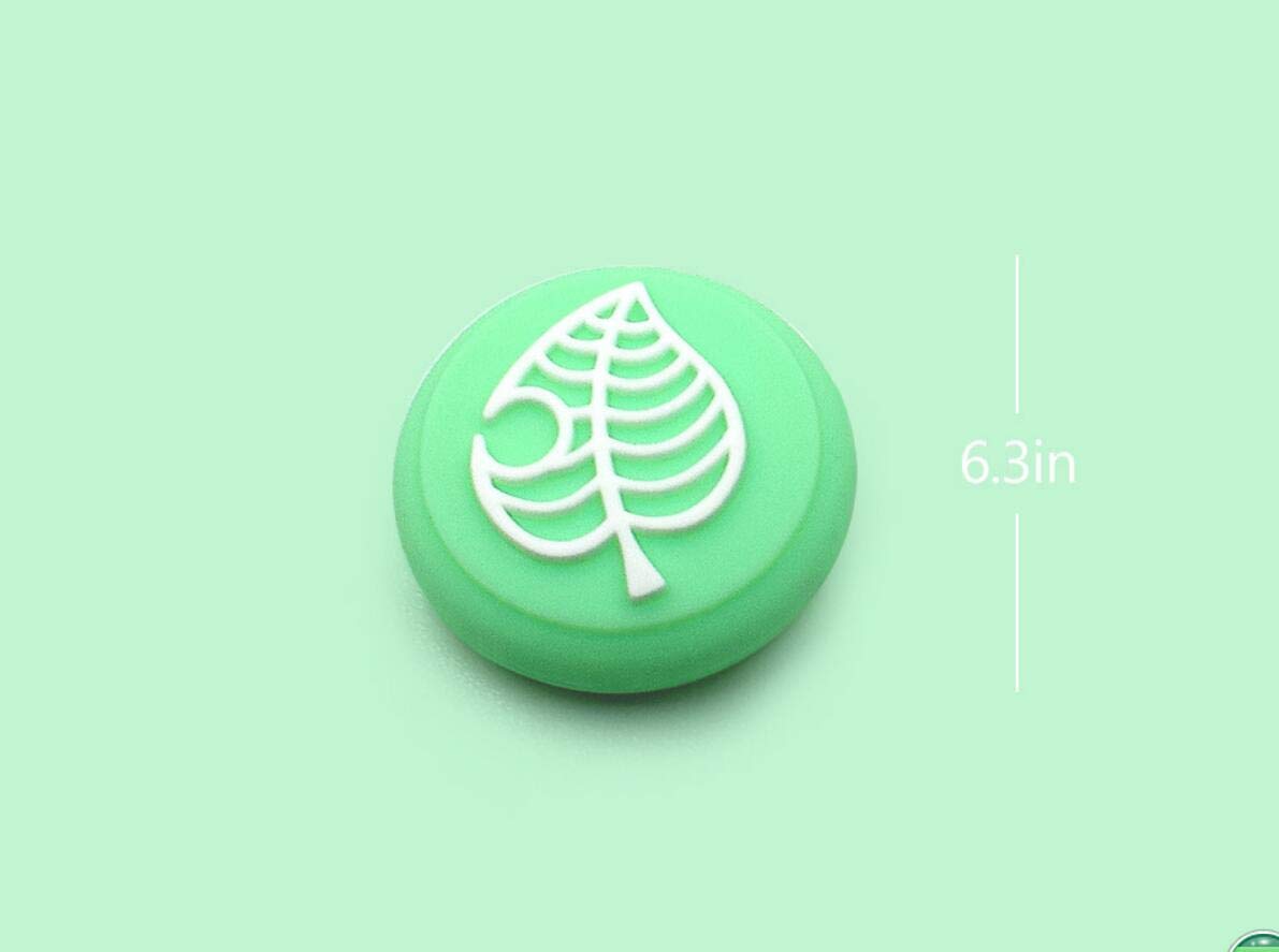 6PCS Silicone Cute Thumb Grip Caps Cover Ergonomic Joystick Caps Analog Thumb Stick Caps for Switch NS Joy Con/Switch Lite Controller-Leaves
