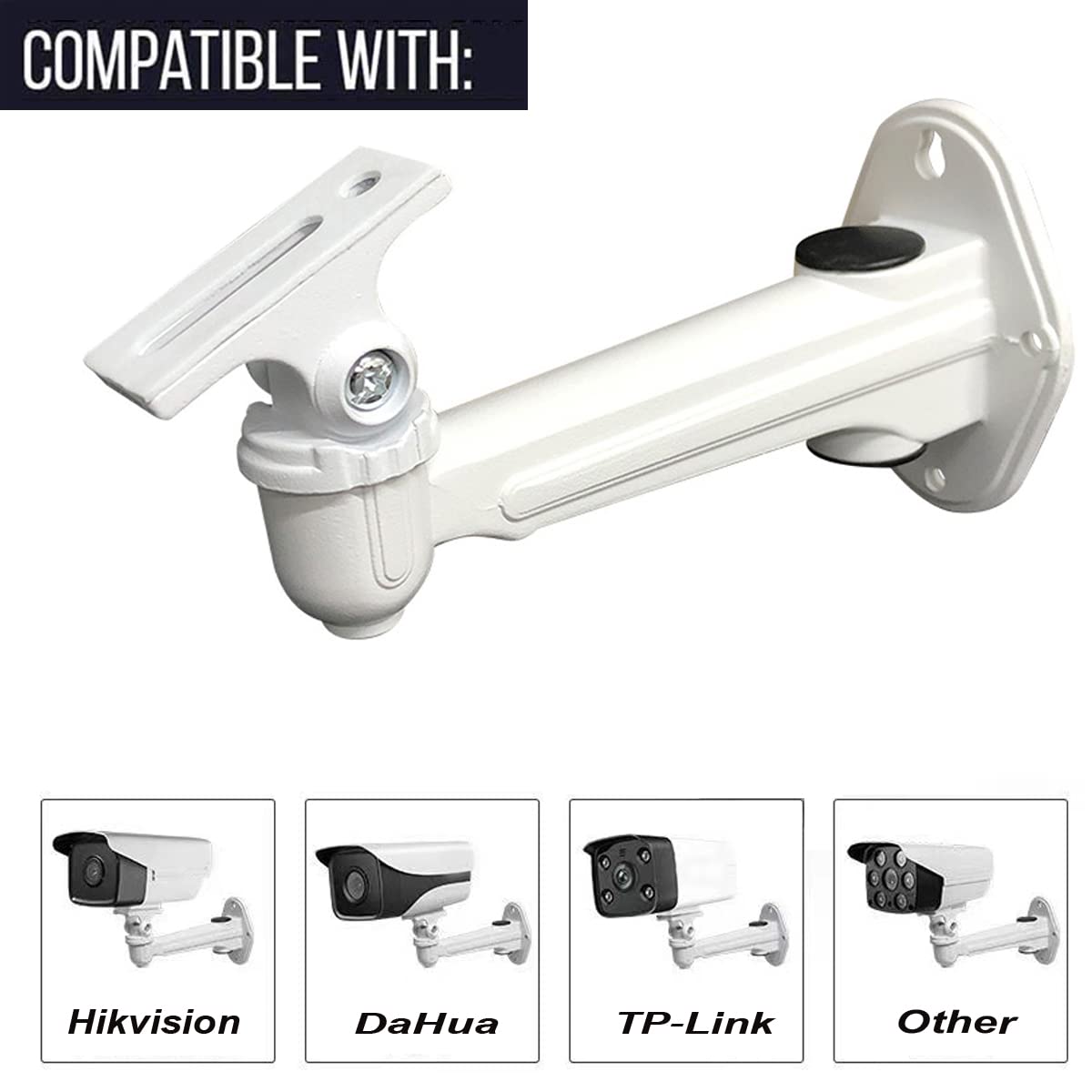 USIDAE USIDAER Universal CCTV Security Camera Mounting, IP Camera Bracket, Aluminum Alloy Indoor Outdoor Wall Ceiling Mount Holder Stand Monitor Rotary Bracket (2 Pack)