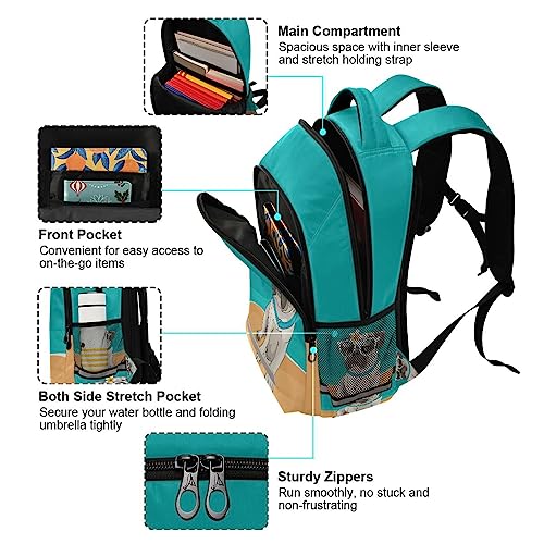 ALAZA Cute Cartoon Pug Dog Print Backpack for Students Boys Girls Travel Daypack