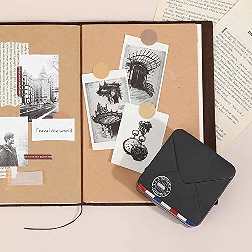 Phomemo M02S Mini Thermal Printer- Bluetooth Photo Printer with 3 Rolls Transparent Sticker Paper, Compatible with iOS + Android for Plan Journal, Study Notes, Art Creation, Work, Gift, Black