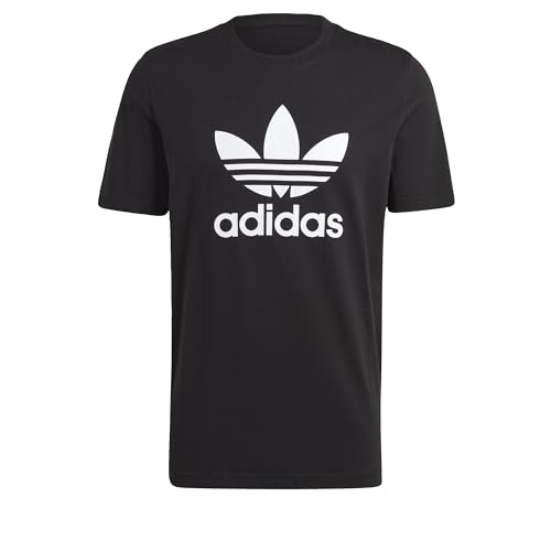 adidas Originals unisex baby Trefoil Tee Shirt, Black/White, 18 Months US