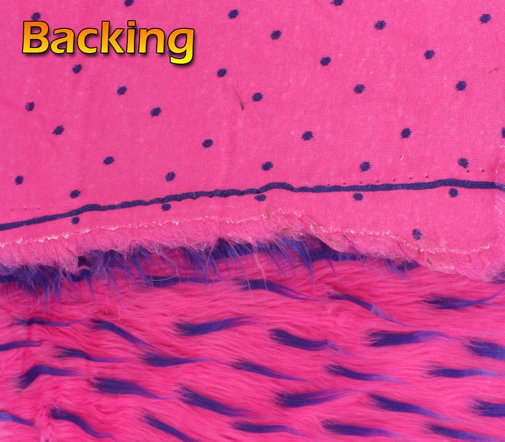2 Tone Spike Faux/Fake Fur Fuchsia Purple Fabric / 60" Wide/Sold by The Yard