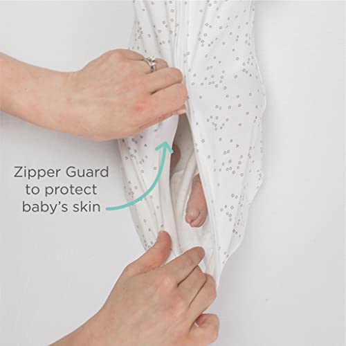 Amazing Baby Transitional Swaddle Sack with Arms Up Half-Length Sleeves and Mitten Cuffs, Tiny Bear, Sterling, Medium, 3-6 Months, Medium (14-21 Pound)
