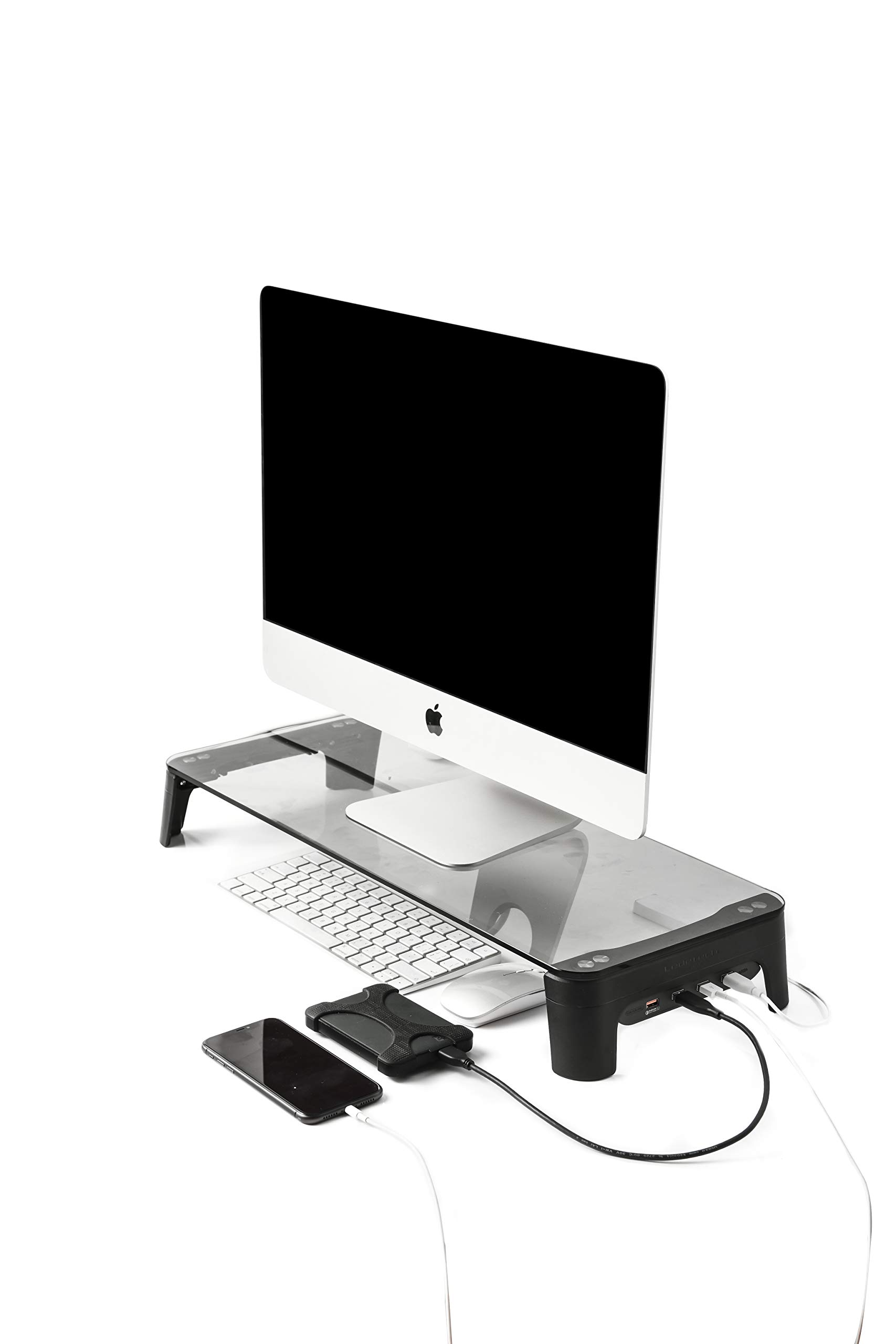 Ledetech 23.5" Laptop & Monitor Stand w/USB and Fast Charging Output