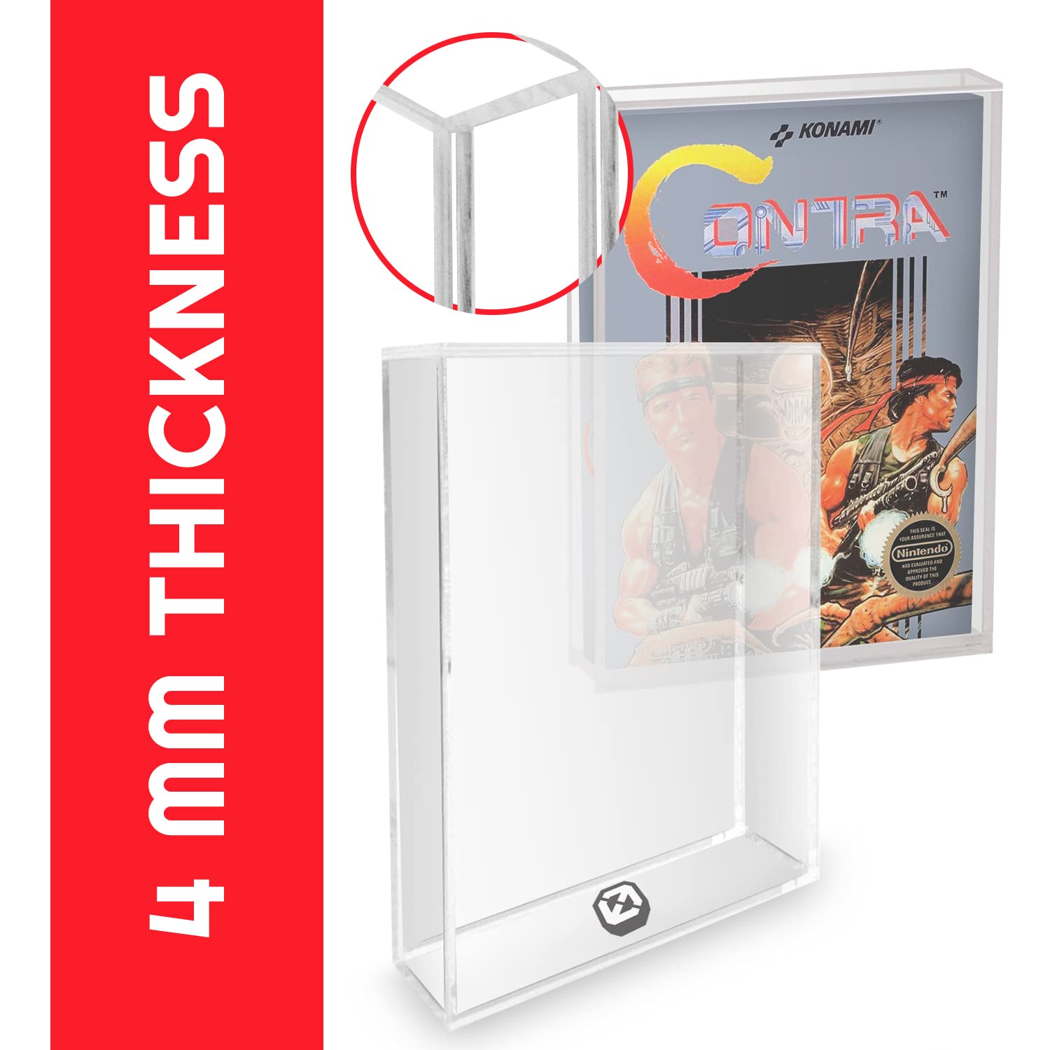 Acrylic Video Game Box Storage Case for Nintendo NES Video Game Box - 4MM Thick, Anti-Dust, Anti-UV, and Acid-Free Clear NES Holder, Video Game Covers by EVORETRO (Pack of 2)
