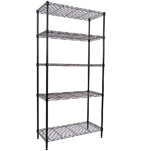 BestOffice 5-Shelf Home-Style Black Steel Wire Shelving 36 by 14 by 72-inch Storage Rack 5