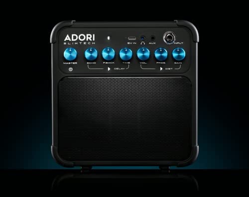 Adori Slimtech - Bluetooth Mini Guitar Amp, Portable Guitar Amp with Rechargeable Type-C 10 Hour Play. Ultimate Electric Guitar Practice Amplifier