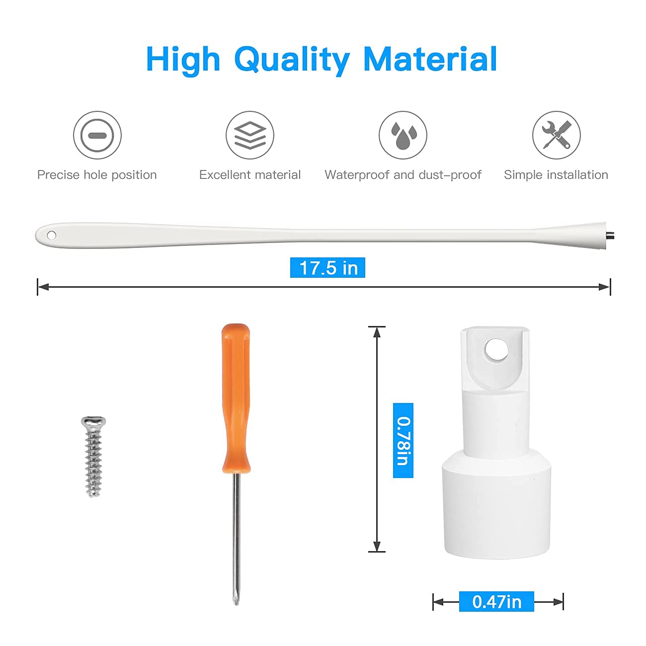 Koroao Flexible Twist Mount for ANMEATE SM24 /Babysense V24US /GoodBaby UU24 Video Baby Monitor Without Tools or Wall Damage