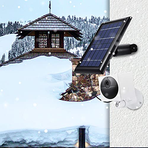 Wasserstein Solar Panel Compatible with Wyze Cam Outdoor - Power Your Surveillance Camera continuously with 2W 5V Charging (2-Pack, Black) (Wyze Cam Outdoor NOT Included) (Renewed)