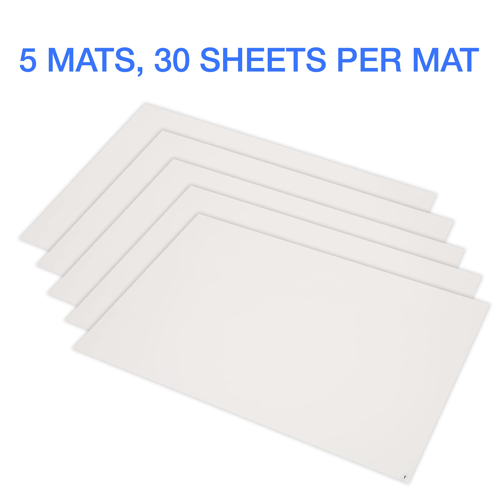CALPALMY 150 Sheets 24" x 36" Adhesive Mats - Sticky Mat for Laboratories, Homes, Construction Sites, and More - Remove Dust and Dirt from Shoes and Equipment Wheels - White