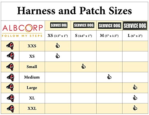 Albcorp Reflective Service Dog Patches with Hook Backing for Service Animal Vests /Harnesses Large (6 X 2) Inch