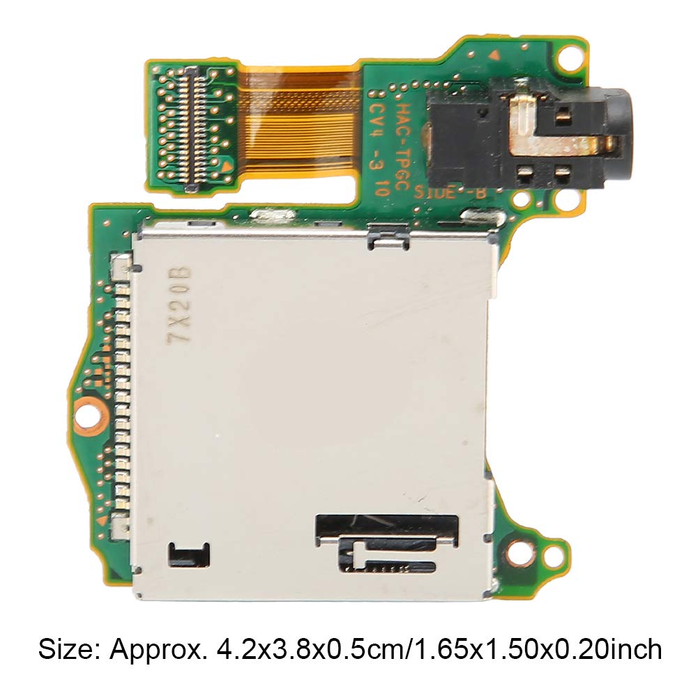 ASHATA Game Host Card Slot, Game Cartridge Card Slot Host Reader Tray Earphone Hole Port for Switch Host Repair Accessory/NS Host Card Slot with Board