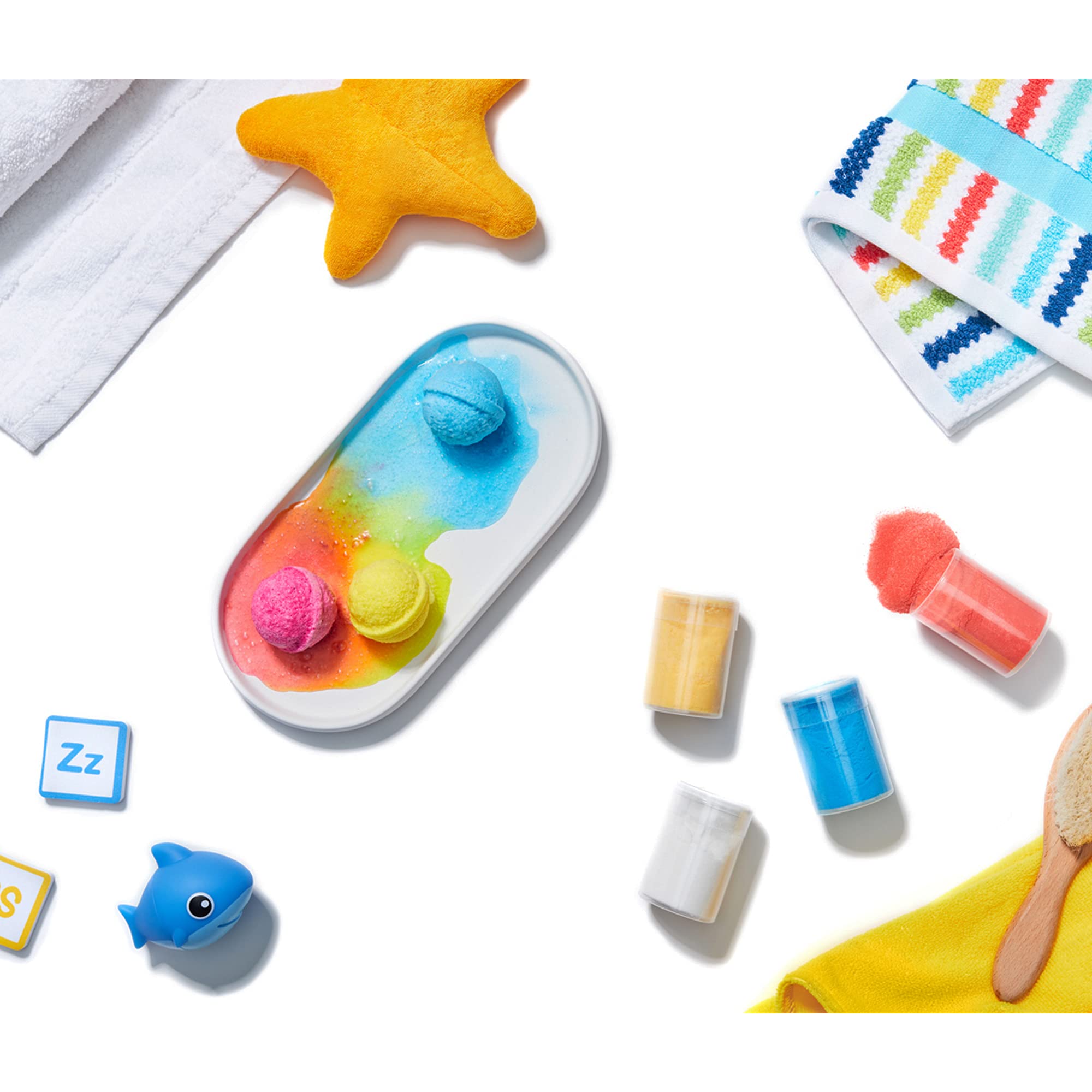 Spa-Da Kids Bath Bombs 8 Pack, Clean Gentle Safe Ingredients Free from Parabens & Harmful Chemicals, No Staining Skin or Tub, Make Bath Time Fun for Kids, Woman Owned Business Made for Moms