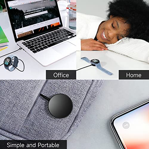 2 Pack Charger Compatible with Samsung Galaxy Watch 6/6 Classic/5/5 Pro, Replacement USB Magnetic Charging Cable Cord Stand for Galaxy Watch 4/4 Classic/3/Active 2/Active Wireless Charging Dock, 3.3ft