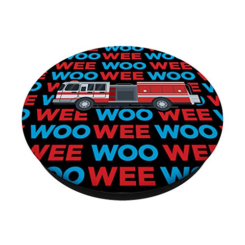 Fire Truck Engine Firefighter for Kids Wee Woo Emergency PopSockets Swappable PopGrip