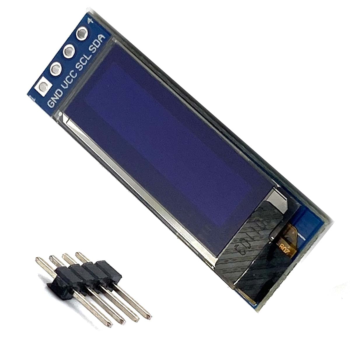 Kiro&Seeu 0.91 inch 128x32 I2C IIC Serial OLED LCD Display Screen DIY Module 4-PIN DC 3.3V 5V 12832 SSD1306 Low Consumption LED Display Compatible with PIC Ar-duino