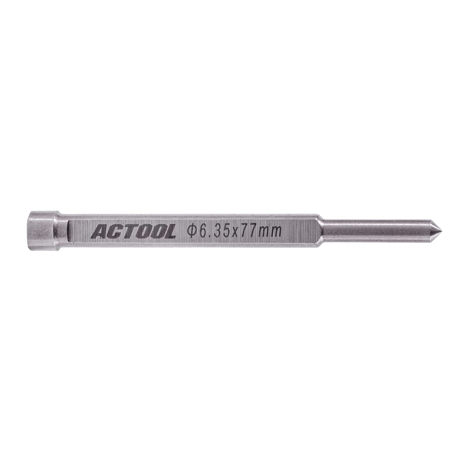 ACTOOL Pilot Pin 6.35x77mm for 1'' Cutting Depth HSS Annular Cutter with 3/4'' Weldon Shank