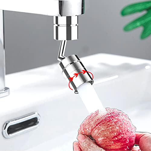 2 Mode 720 Degree Swivel Universal Faucet Splashback Sink Attachment, Kitchen and Bathroom Faucet Extender, Faucet washface Adapter(1pcs)