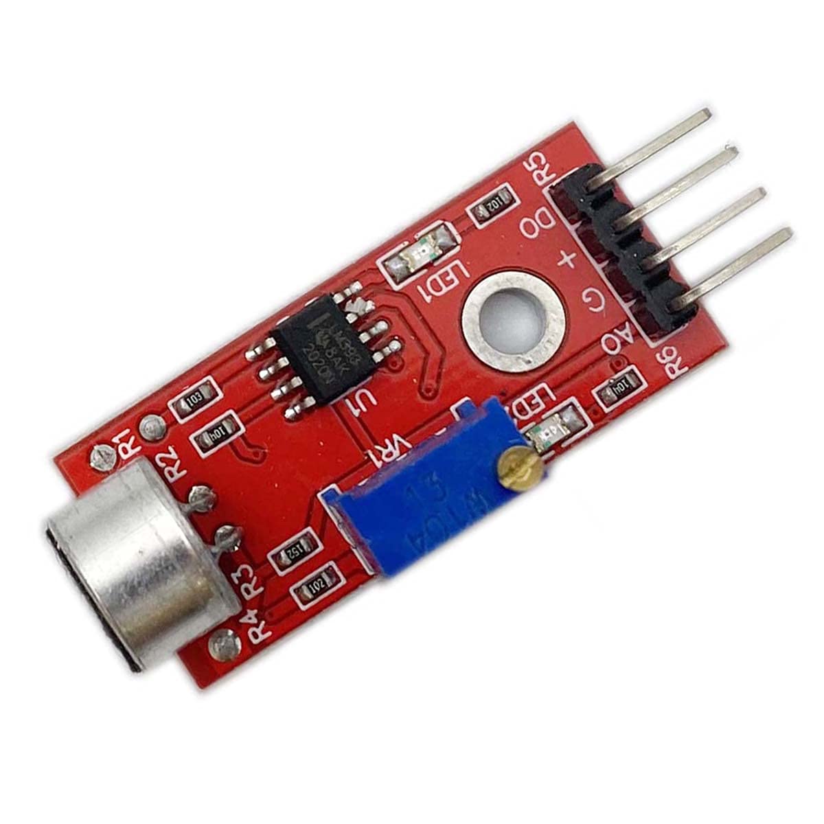 Kiro&Seeu 5PCS Microphone Sensor High Sensitivity Sound Detection Module Compatible with Ar-duino PIC AVR Raspberry Pi 2 3 3B+ 4 Robot Smart Car(S-MD-5P)