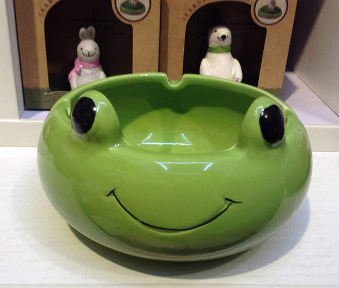 123Arts Ceramic Frog Ashtray Animal Ashtray Flowerpot Home Decor