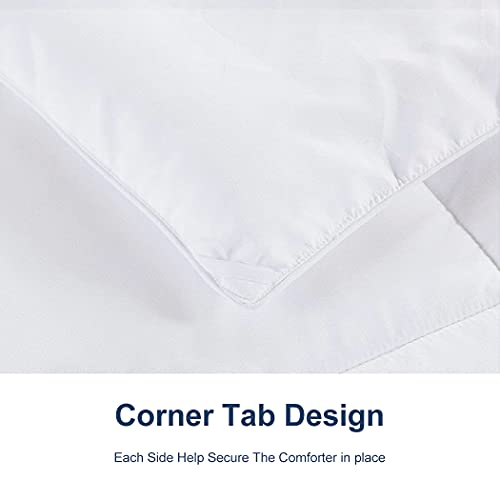 ACCURATEX Duvet Insert King Comforter - Fluffy Down Alternative Fill Hotel Collection Comforter for King Bed,Lightweight Soft All Season Duvet Insert with Corner Tabs - Machine Washable,White,104x90