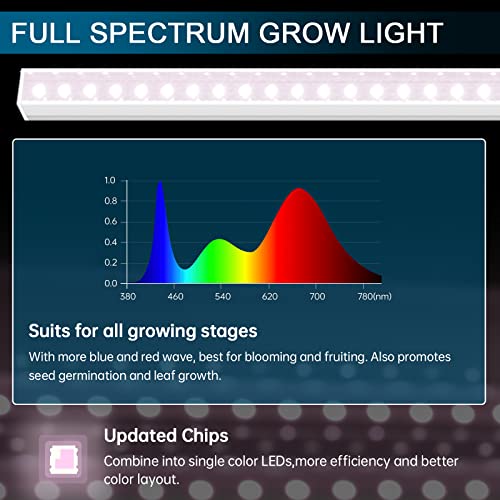 Barrina T5 Grow Lights, Full Spectrum, 2ft 80W (8 x 10W, 500W Equivalent), LED Grow Light Bulbs for Indoor Plants, Greenhouse, Plug and Play, 8-Pack