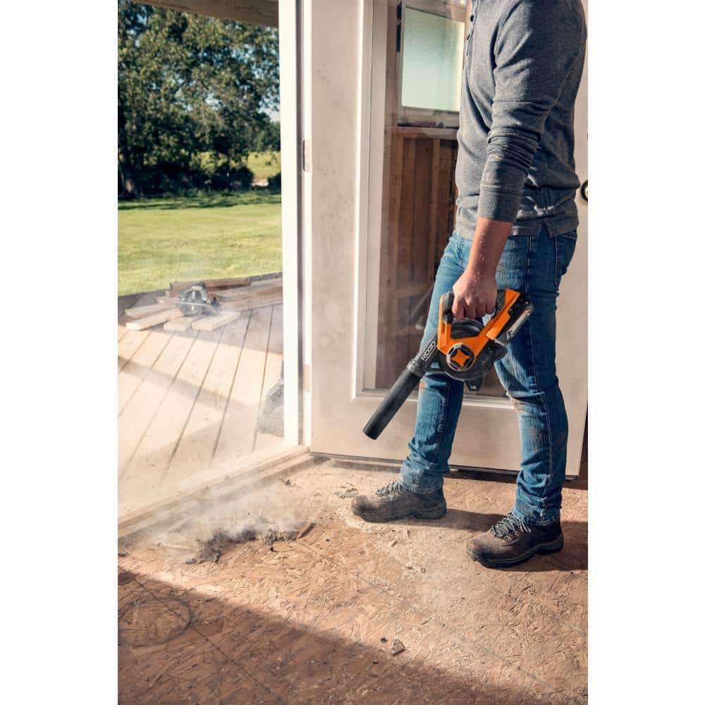 18V Lithium-Ion Cordless Compact Jobsite Blower with Inflator/Deflator Nozzle