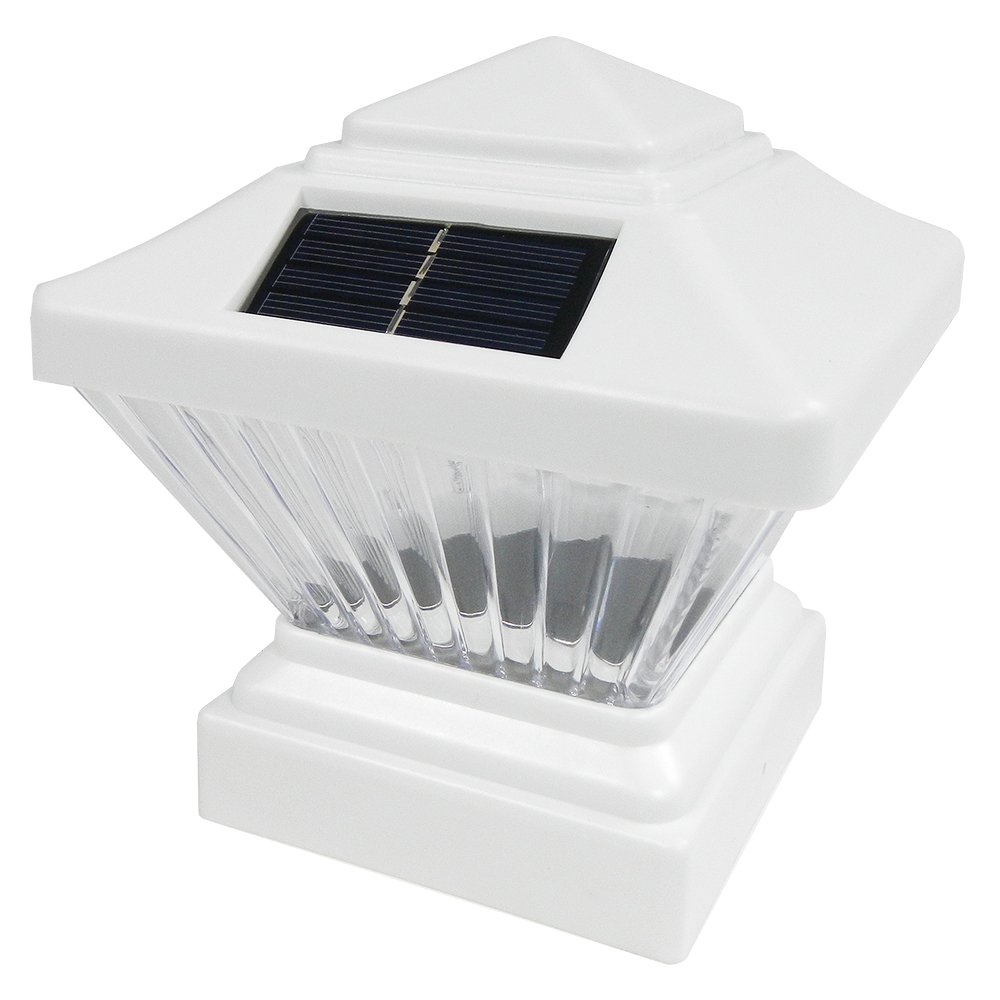 8 Pack Vintage Bronze Garden 4 x 4 Solar LED Post Deck Cap Square Fence Light Landscape Lamp Lawn PVC Vinyl Wood