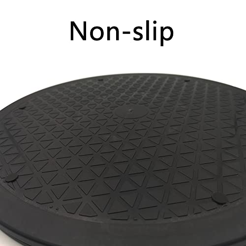 4pcs 12inch Lazy Susan Turntable Heavy Duty Rotating Swivel Stand with Steel Ball Bearings for Model Plants Crafts TV Monitors, Black