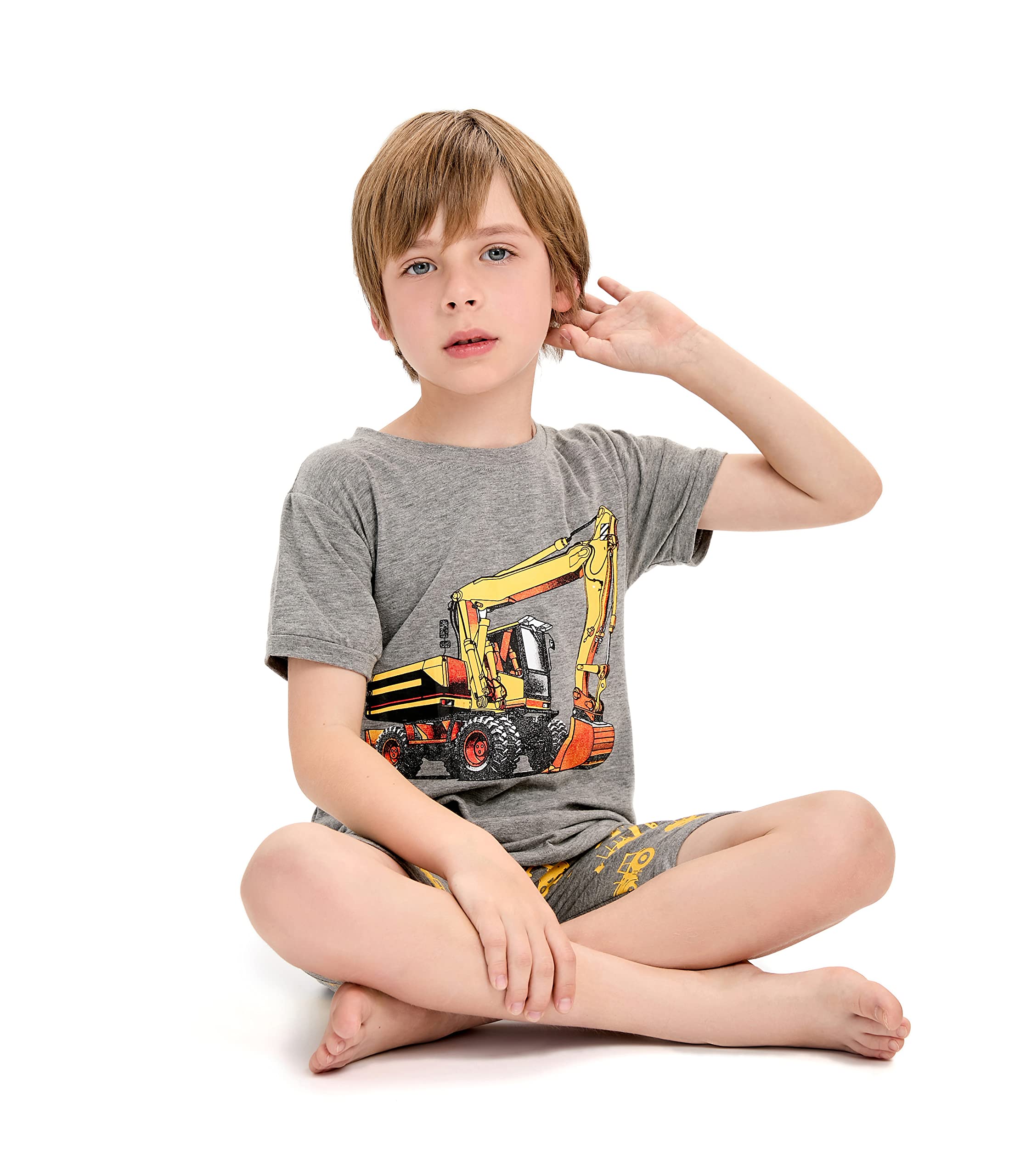 Boys Pajamas, 2 Piece Little Boys Pajama Sets Clothes Toddler Kids Sleepwear Size 3 4 T