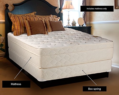 Beverly Hills Firm Foam Encased Eurotop (Pillow Top) Mattress Only (Queen 60"x80"x13") Sleep System with Enhance Support- Fully Assembled, Knit Cover, Orthopedic by Dream Solutions USA