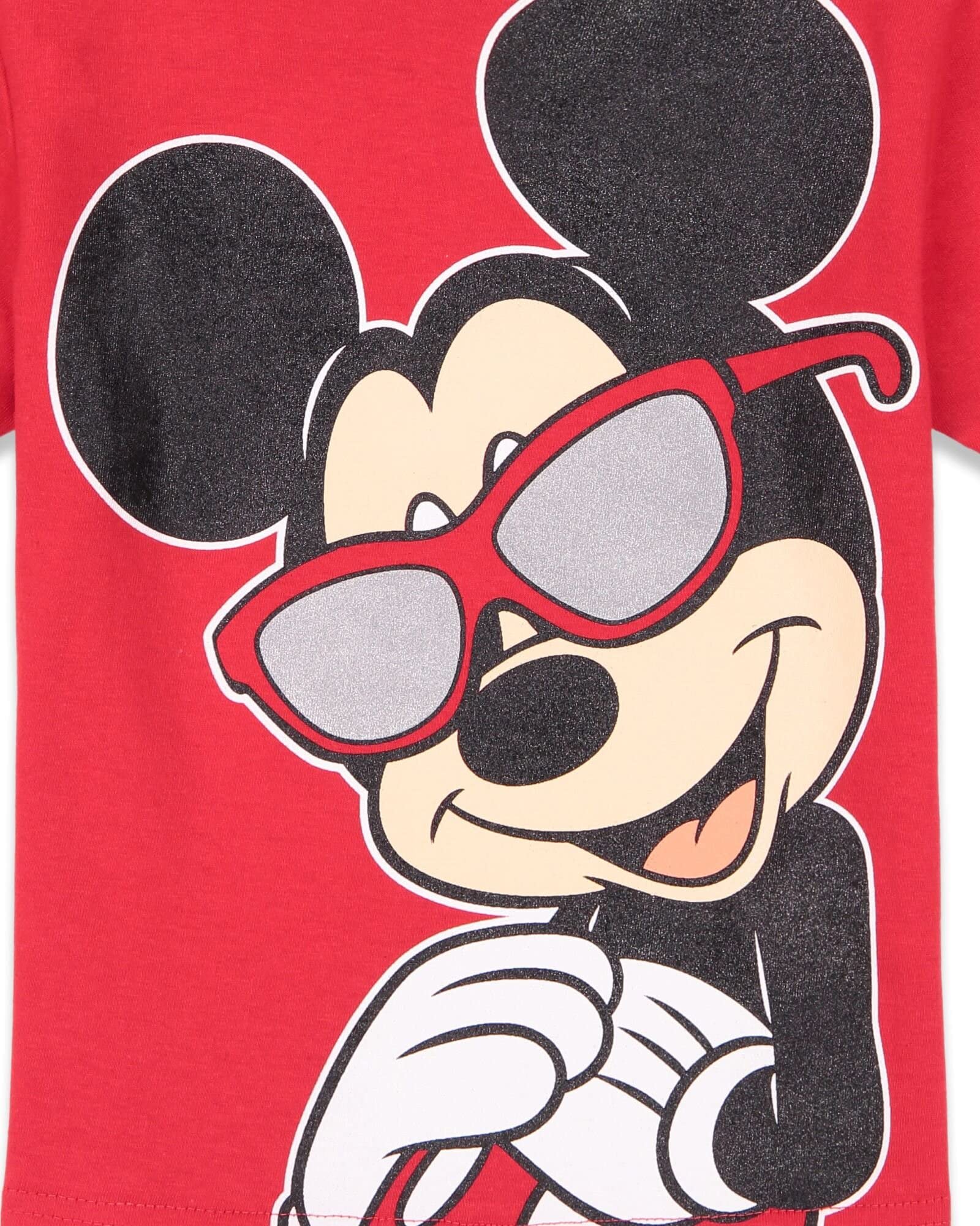 Disney Mickey Mouse Toddler Boys T-Shirt and Shorts Outfit Set Gray/Red 3T