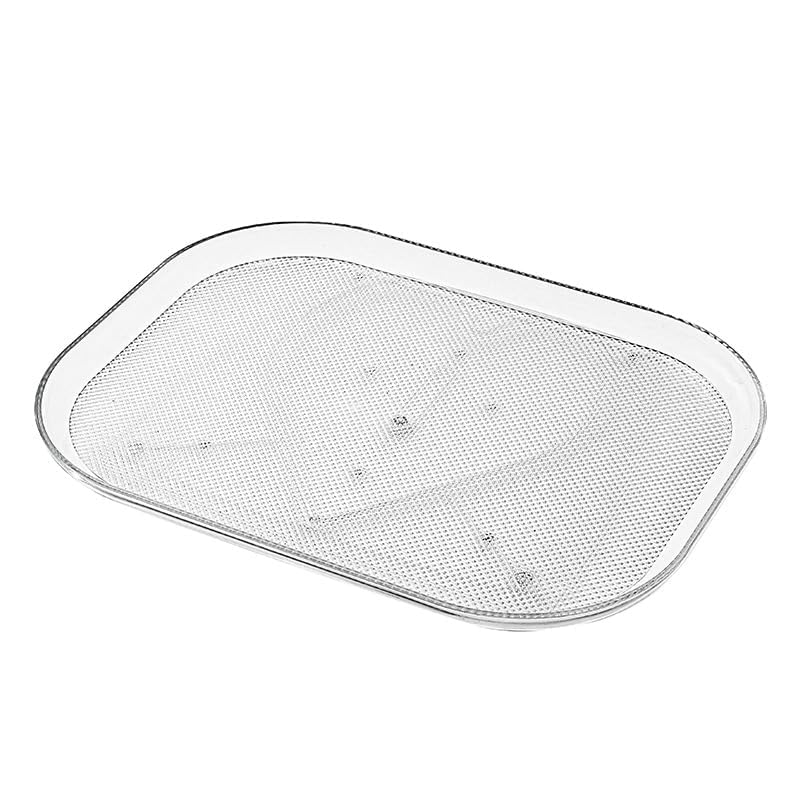 15 Inch Large Lazy Susan Rotating Turntable Organizer for Refrigerator, Clear Rectangle Fridge Cabinet Organizer Storage for Kitchen, Pantry, Dining Table, Countertop - Spinning Food Storage Container