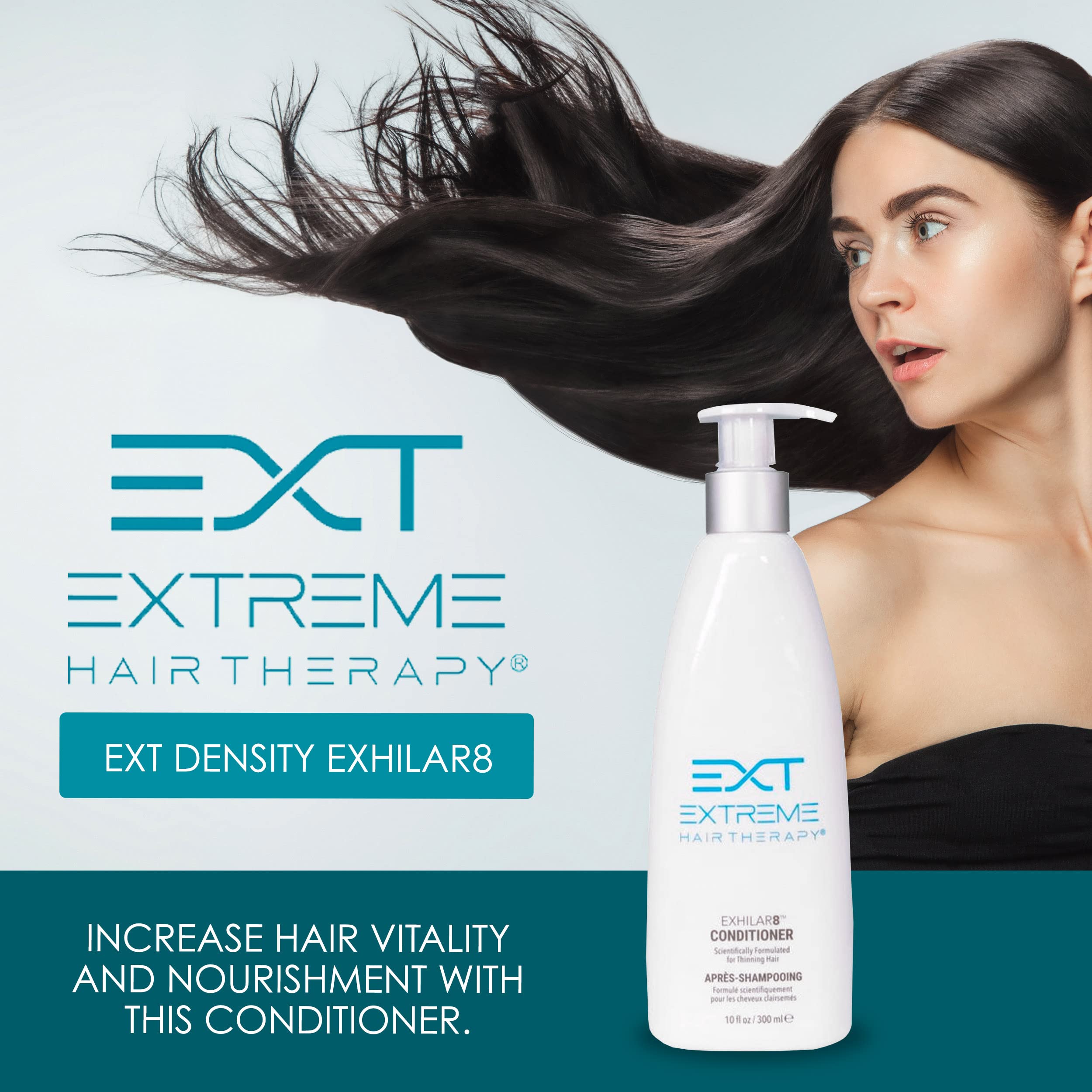 EXT Volumizing Conditioner for Fine Hair, Sulfate Free Volumizing Conditioner for Women or Men, Gluten Free DENSITY EXHILAR8 Thickening Conditioner, 10 Fl Oz