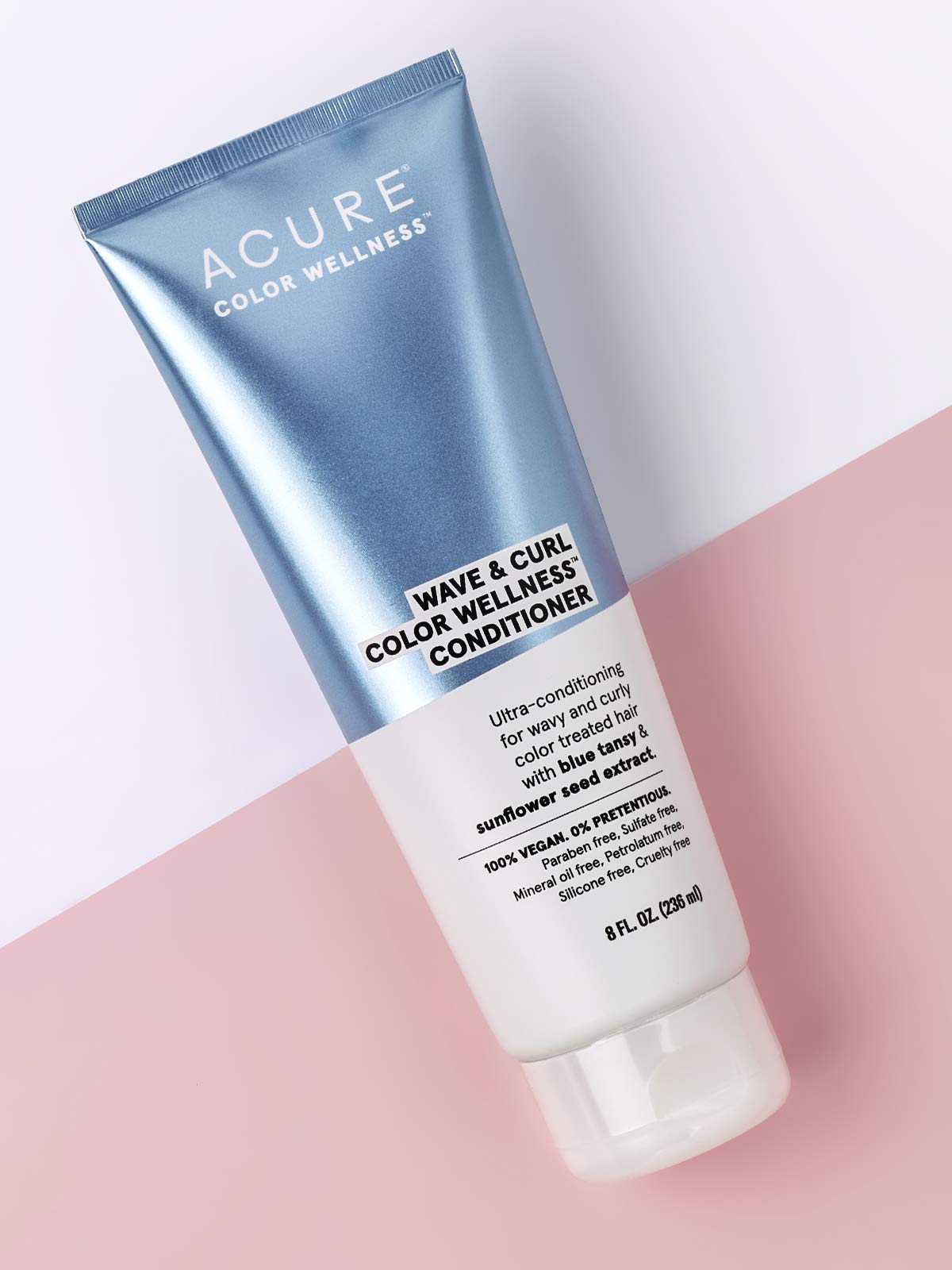 ACURE Wave & Curl Color Wellness Conditioner | 100% Vegan | Performance Driven Hair Care | Blue Tansy & Sunflower Seed Extract - Ultra-Conditioning For Wavy & Curly Color Treated Hair | 8 Fl Oz