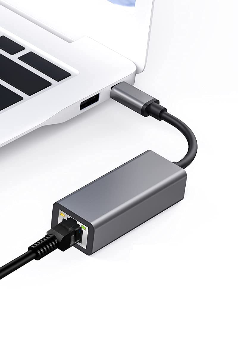 USB C to Ethernet Adapter, Xizoho RJ45 to USB Type-C Gigabit Ethernet LAN Network Adapter, Compatible with MacBook Pro, MacBook Air, iPad Pro, Surface, XPS and More