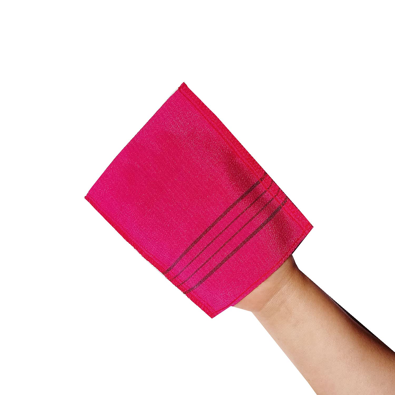 Korean Asian Exfoliating Bath Washcloth Mitt for Remove Dead Skin.Exfoliating Body Scrubber.Exfoliating Gloves for Body Scrub (Green2 Red2)