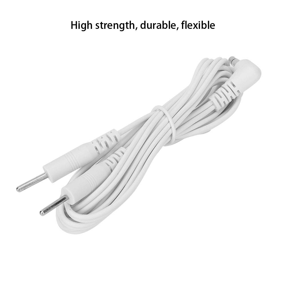 10pcs DC 3.5mm Pin Type Electrode Lead Wires Cable,Compatible Lead Wires for TENS Unit Physiotherapy Machine(One Tow Two Needles)