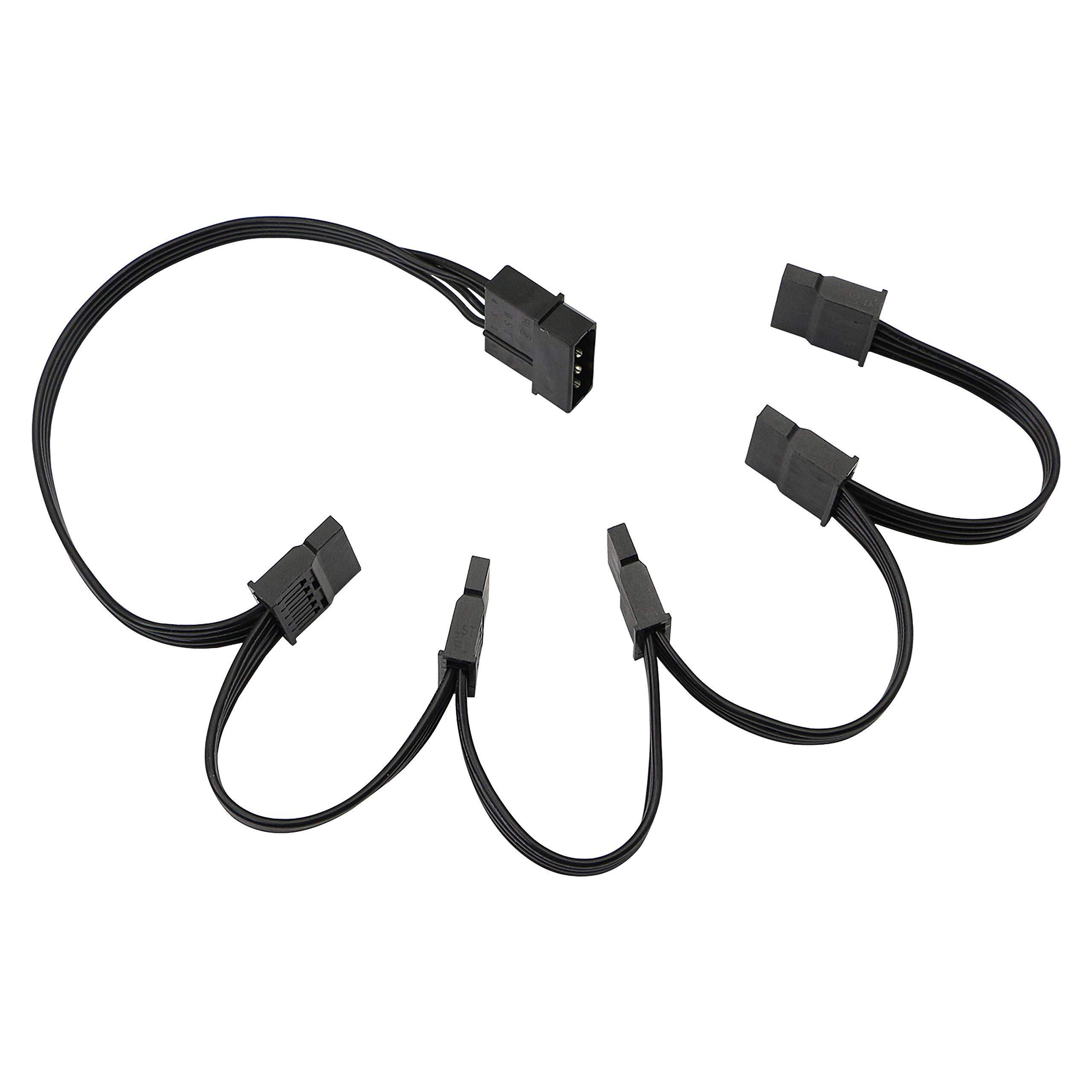 GELRHONR IDE to SATA Power Splitter Cable,LP4 4Pin IDE to 5 x15 Pin SATA Power Conversion Line Extension Y-Cable for Hard Disk