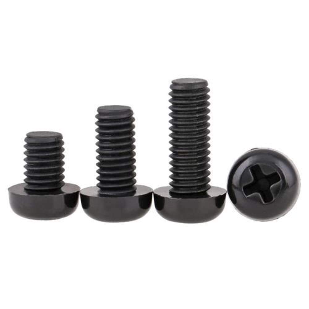 M6 / 6mm Black Nylon Pan Round Head Phillips Screws Plastic Machine Screws (10Pcs, M6 x 20 mm)