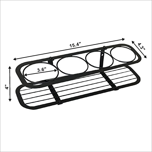Artsculpture Spray Bottle Rack | Easy Install Wall Mount Hardware Included | Heavy-Duty Powder Coated Steel Can Storage Holder for Garage and Home | Craft Workspace Paint Bottle Organizer, Black